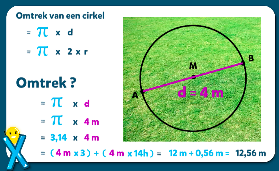 Omtrek en oppervlakte cirkel - Welkom bij de duizendpoten
