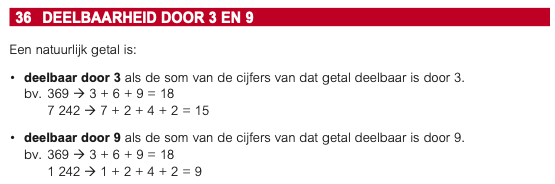 Kenmerken deelbaarheid door 3 en 9 - Welkom bij de duizendpoten