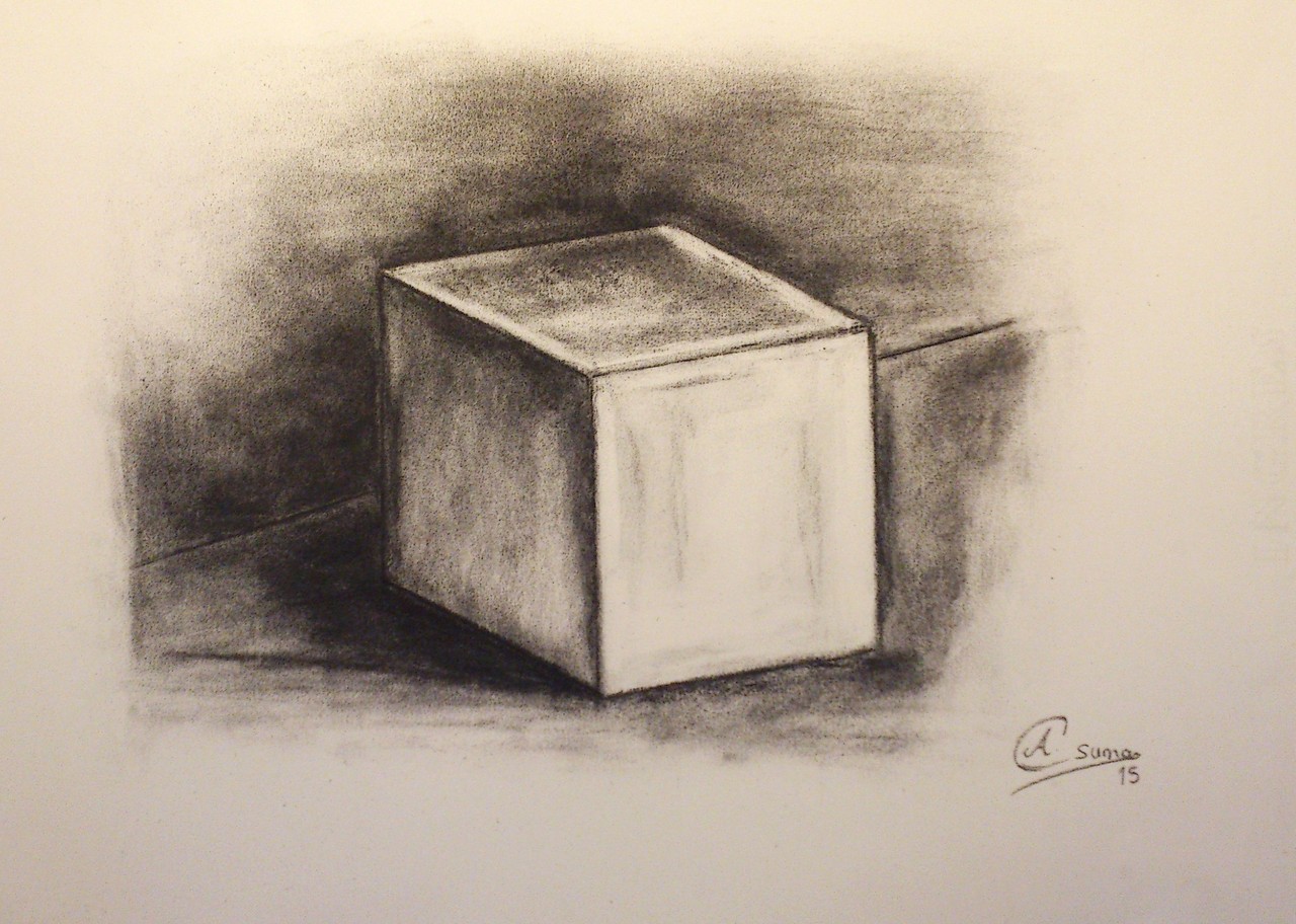 Hacer la vida Detectar Poderoso cubo con sombra a lapiz Simular Perforar Arancel