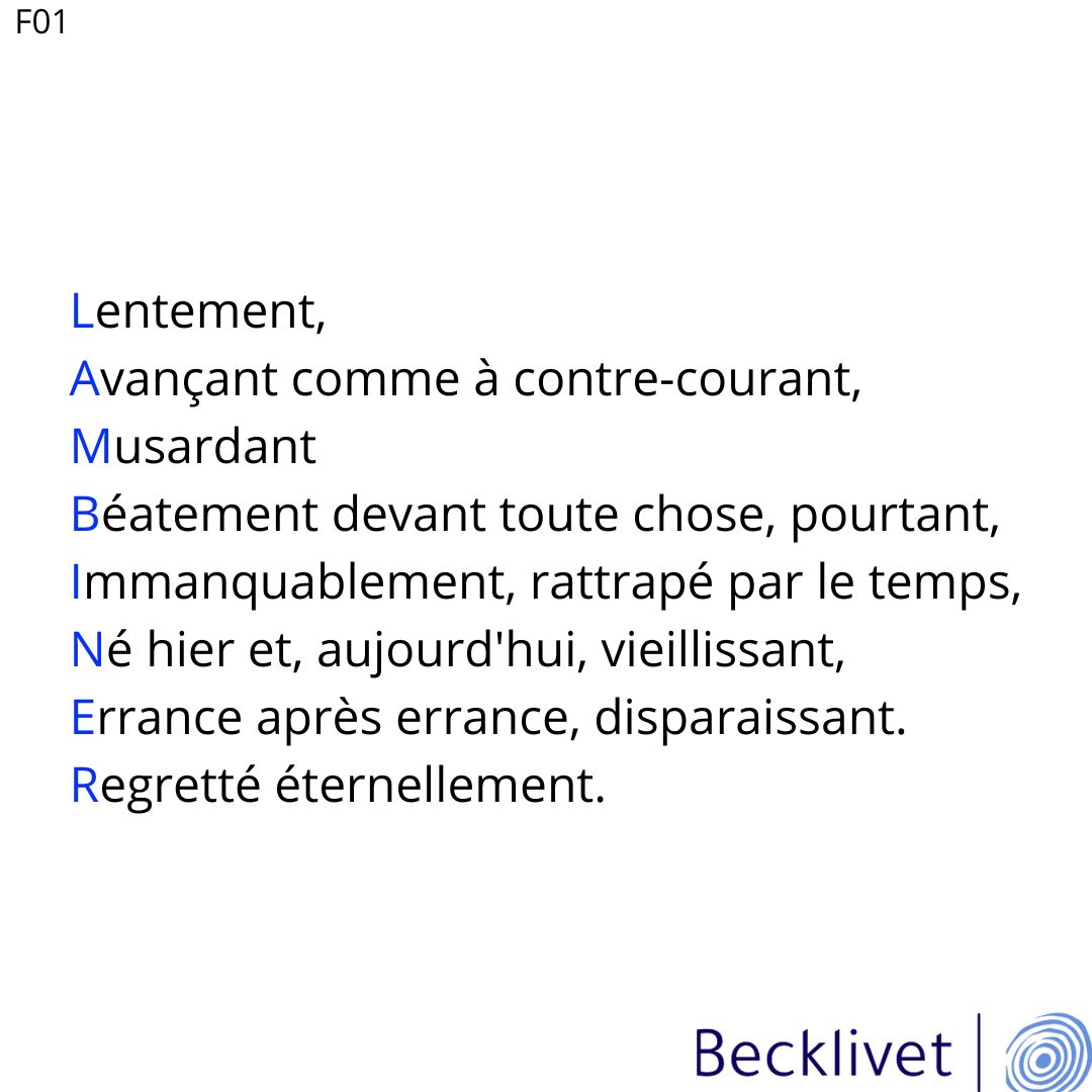ACROSTICHE - Site de becklivetjoueaveclesmots