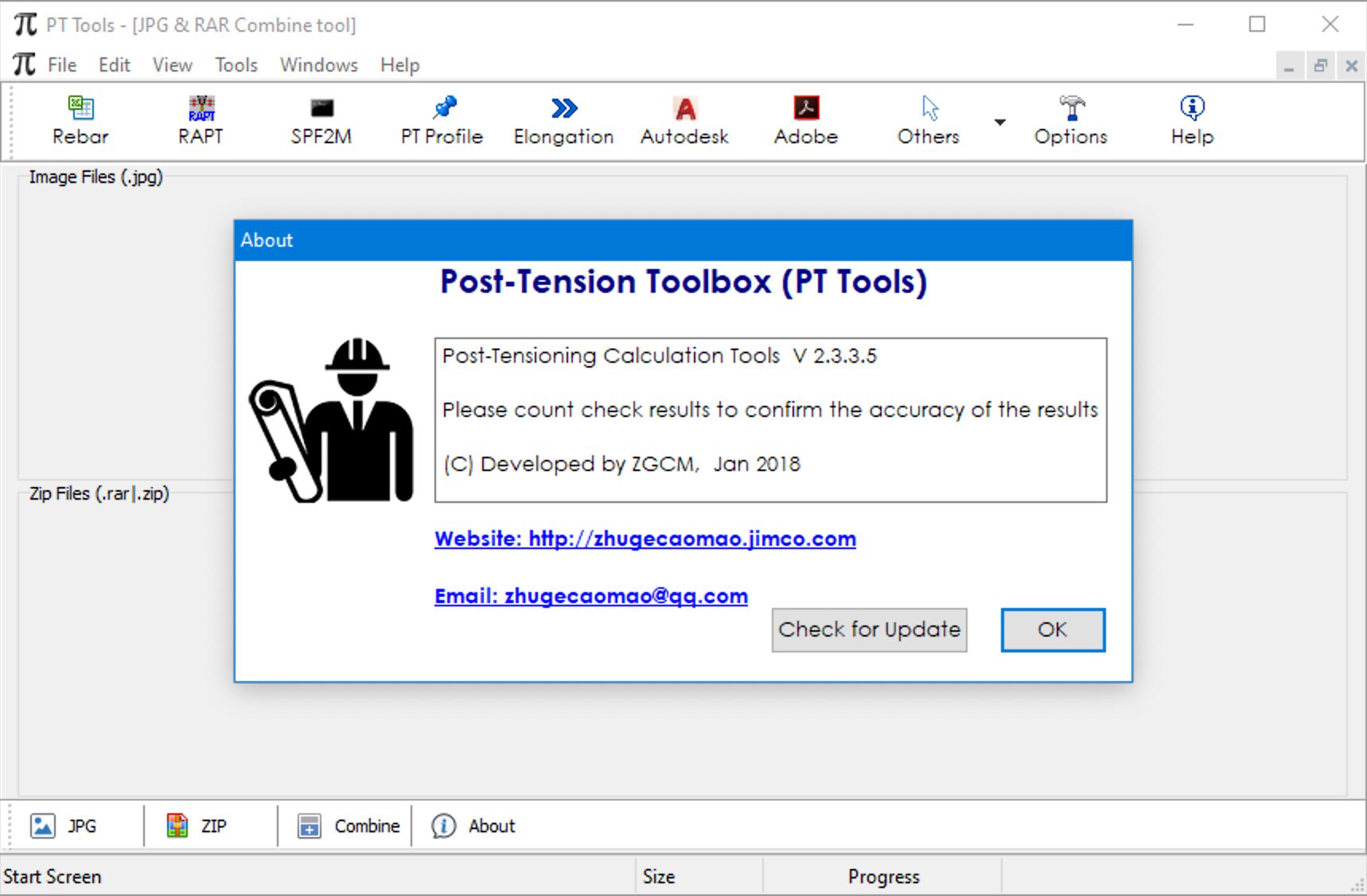PT Tools_RAPT_ADAPT_REBAR CALC - 诸葛草帽工作室