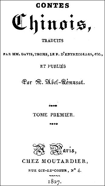 Contes chinois, trad. Davis, Thoms, Dentrecolles, ... - Bibliothèque ...