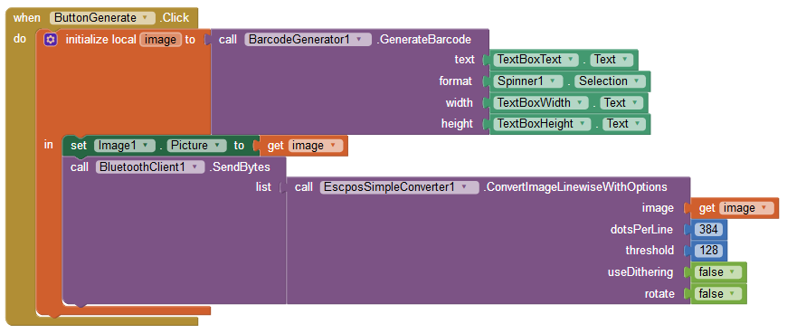 Barcode Generator - App Inventor Daniel