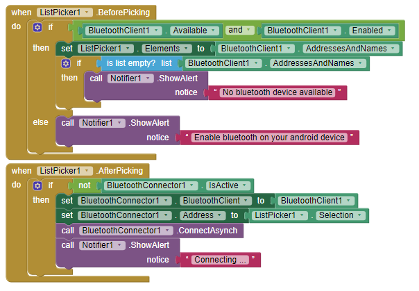 Bluetooth Connector - App Inventor Daniel