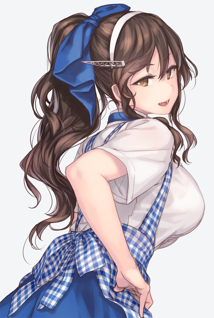 The Big ImageBoard (TBIB) - 1girl alternate costume alternate hairstyle apron ashigara (kancolle ...
