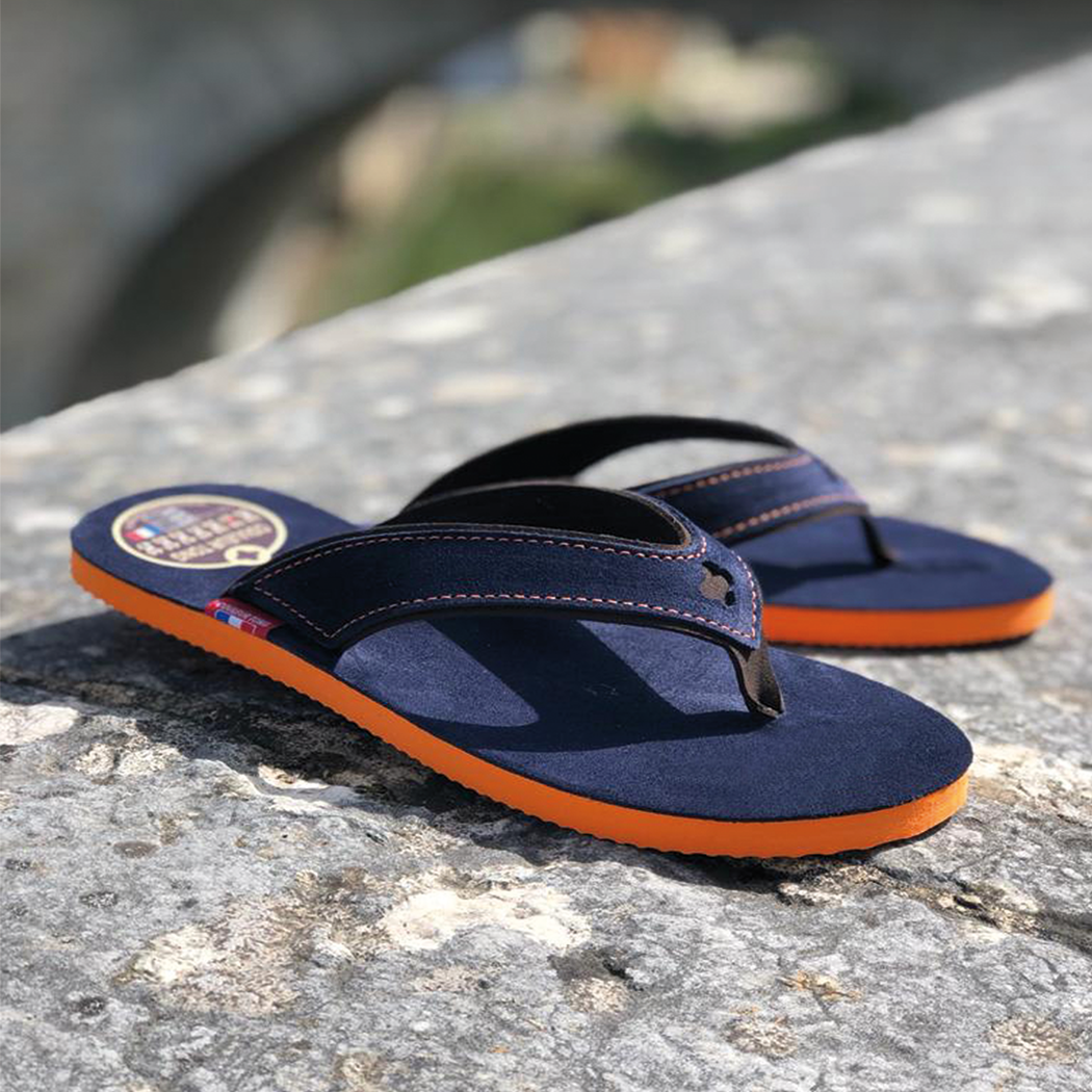 Tong cuir Made in France. - Tong Made in France