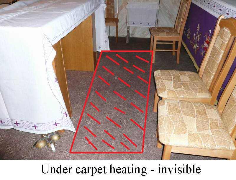 GALLERY - Church pew seats heating