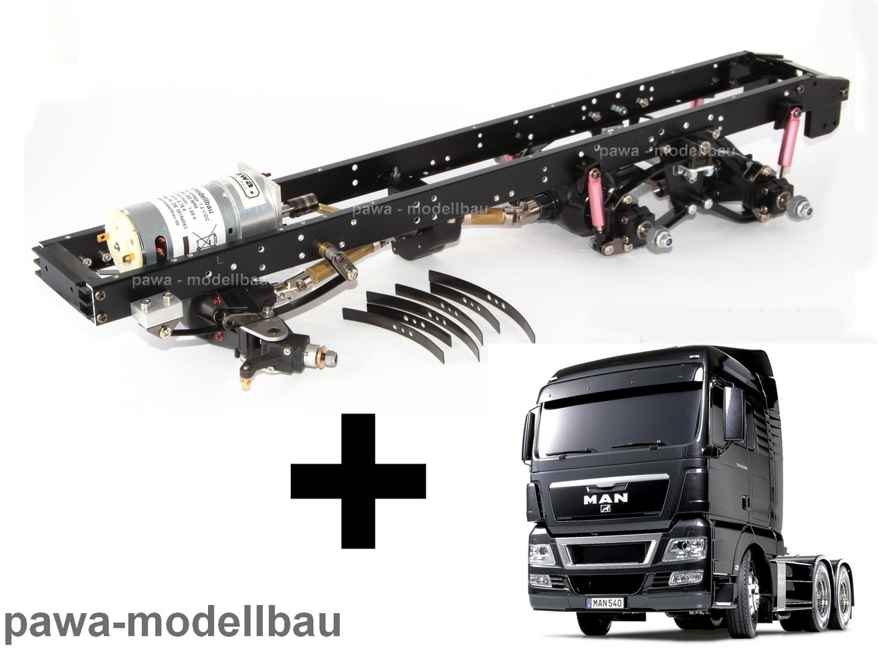 Tamiya MAN TGX 26540 6x6 mit umgebautem Fahrgestell - pawa-modellbau ...