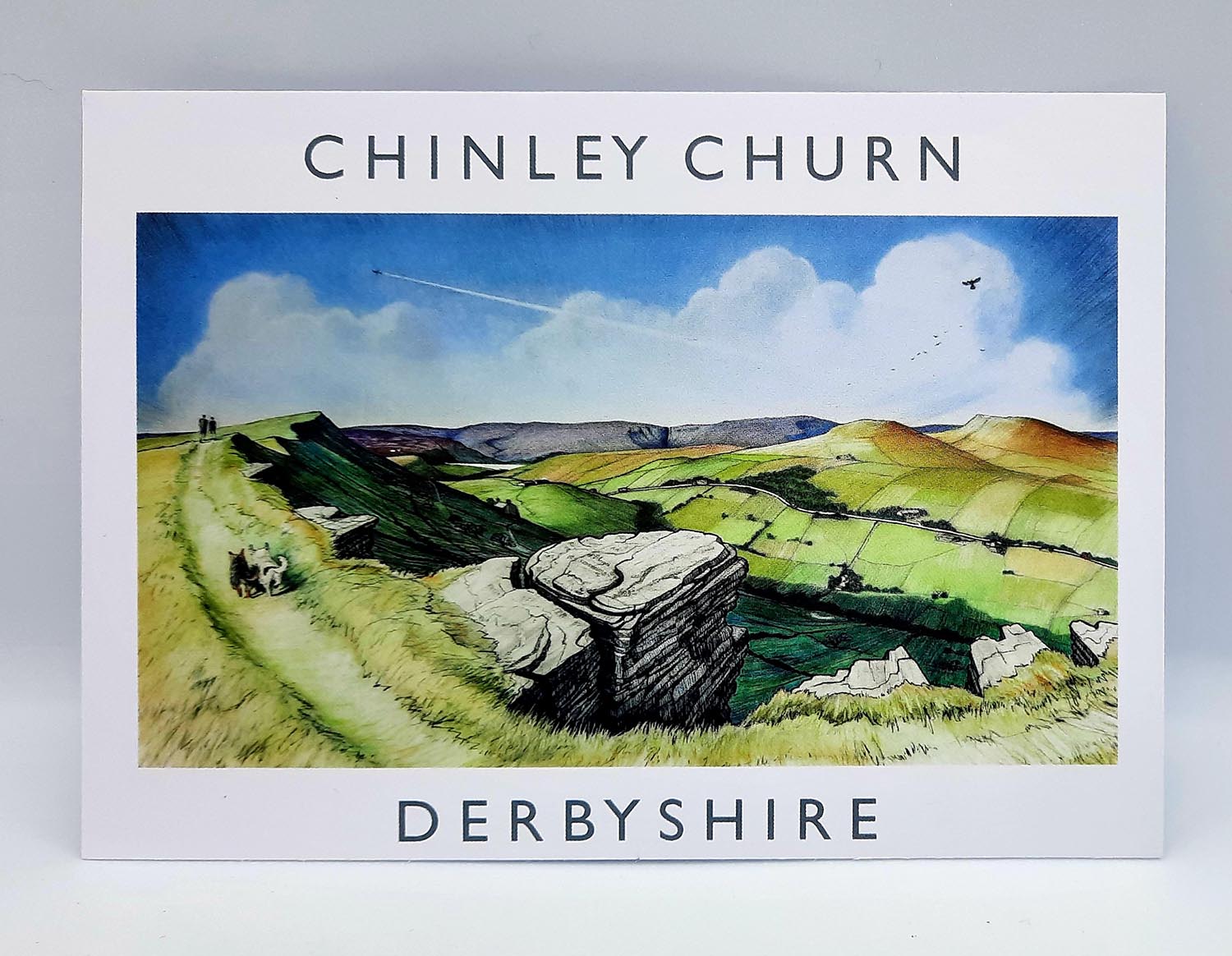 Chinley Churn Derbyshire Postcard - Clare Allan Art