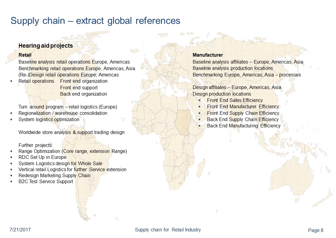 Global References Supply Chain Standard Services - DSCEGlobal