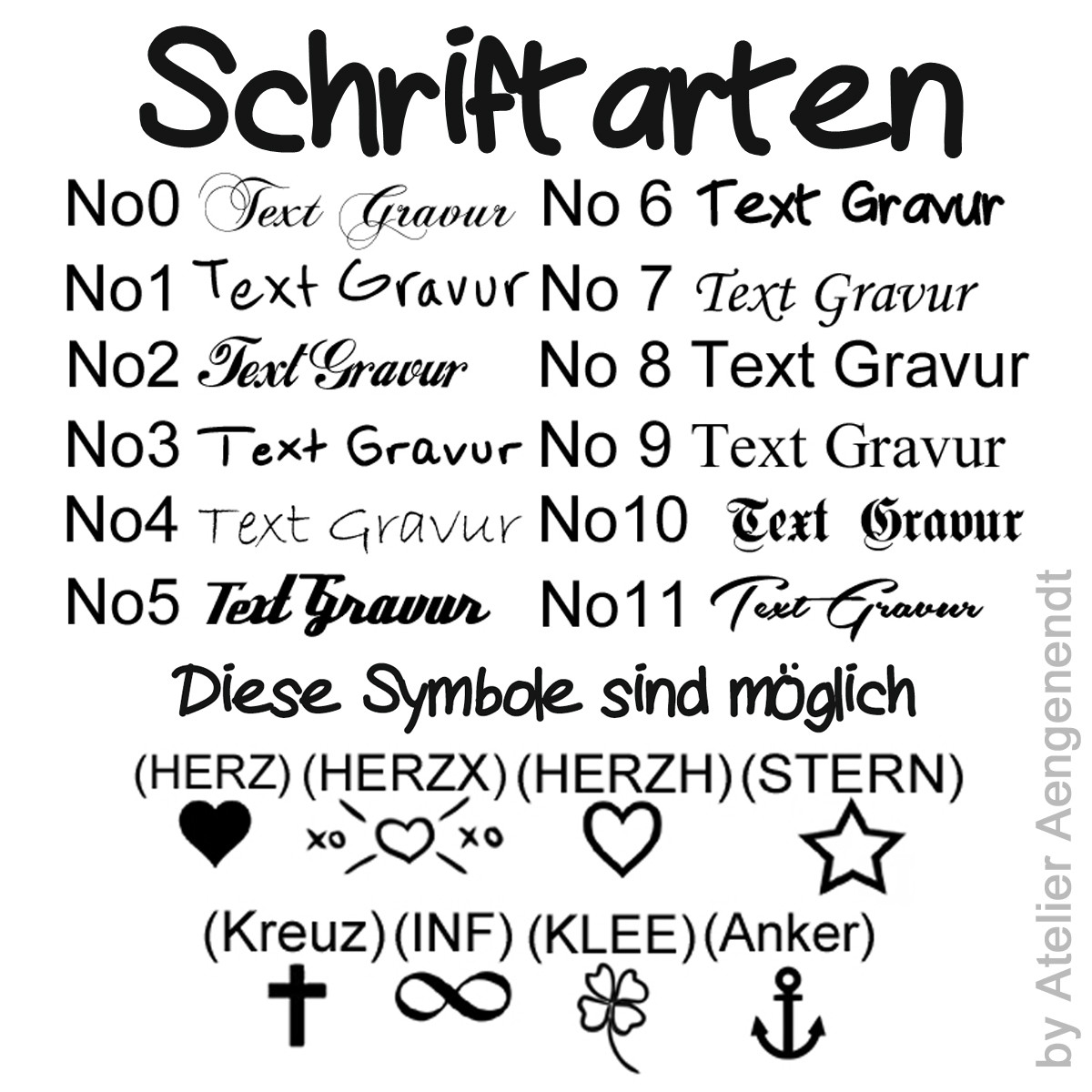 Schriftarten