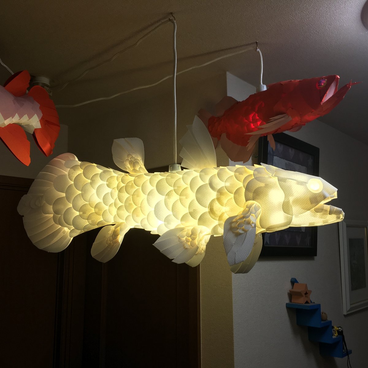 ペーパークラフト シーラカンスLED - paper-coelacanth ペーパー シーラカンス LED