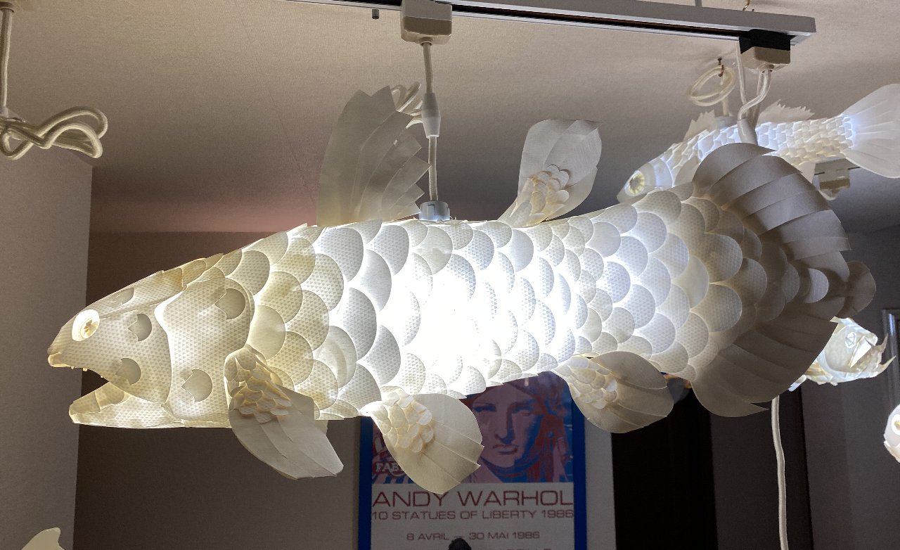 white 白 - paper coelacanth （ペーパー シーラカンス LED）