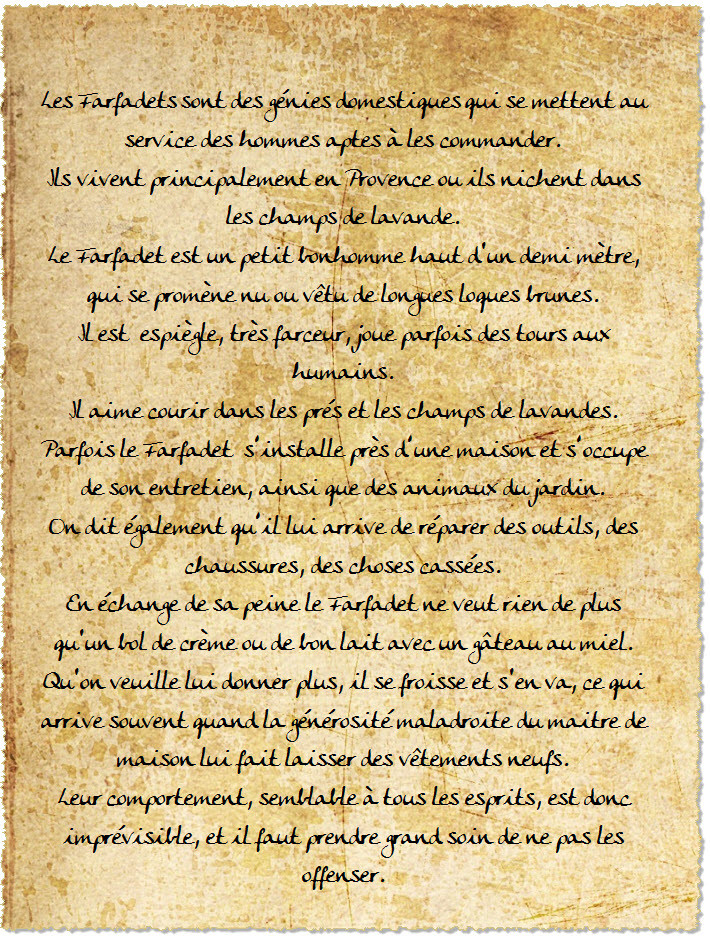 Qu'est ce qu'un Farfadet ? - Location Maison Provence Mazet des Farfadets