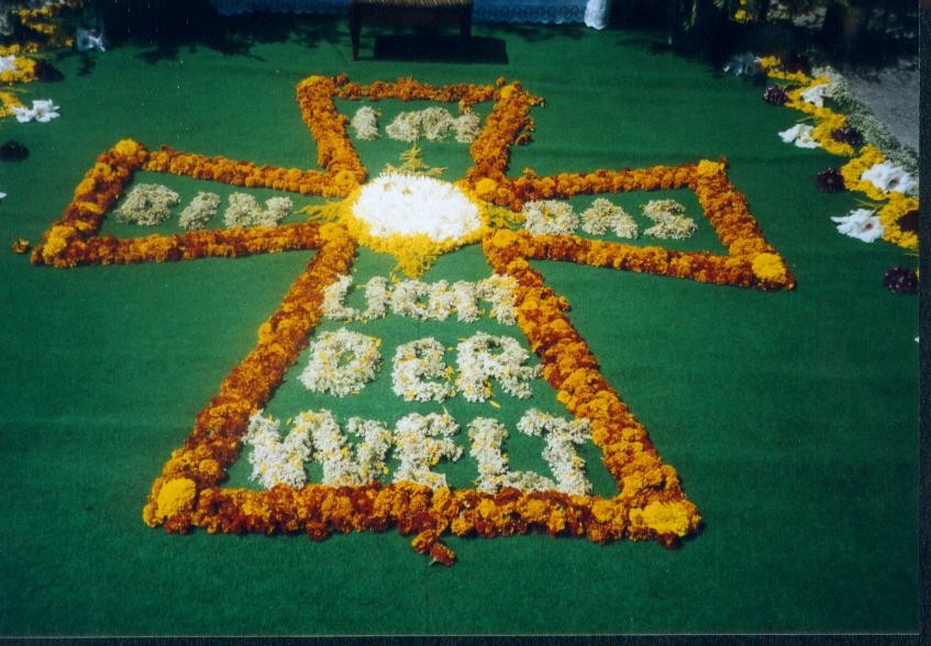 Pfarrei Parkstein / Bistum Regensburg - Blumenteppich für Fronleichnam