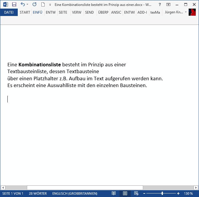Autotext verwalten - texManager