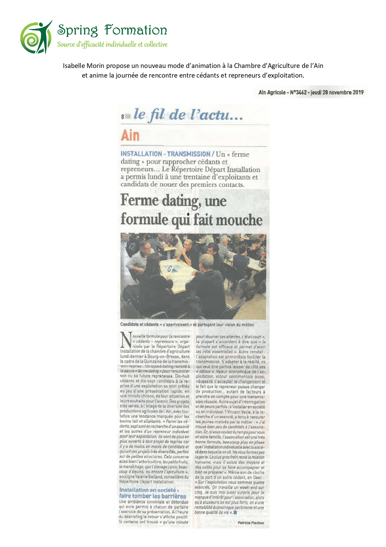 Actualités - Spring Formation