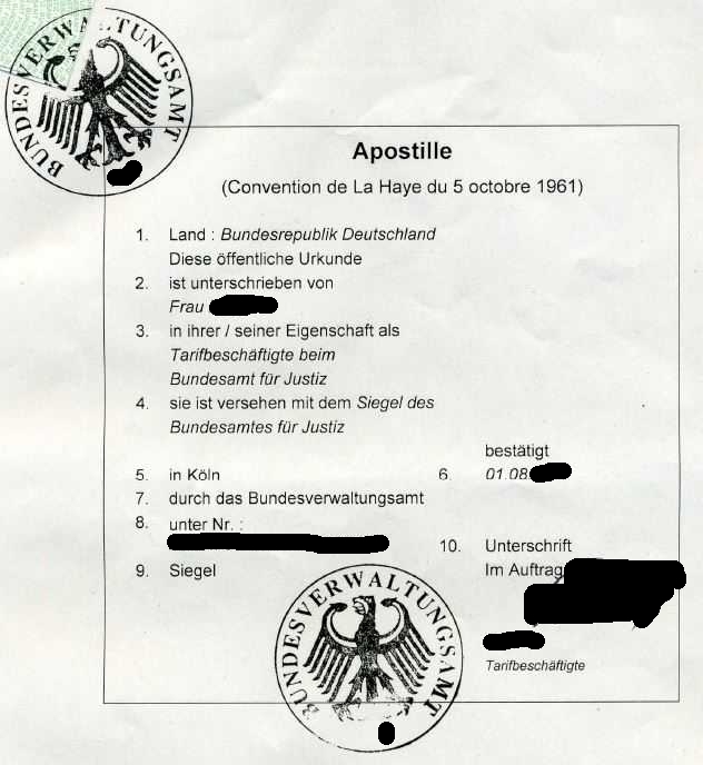 Übersetzungen mit Apostille - Brensing Übersetzungen Webseite!