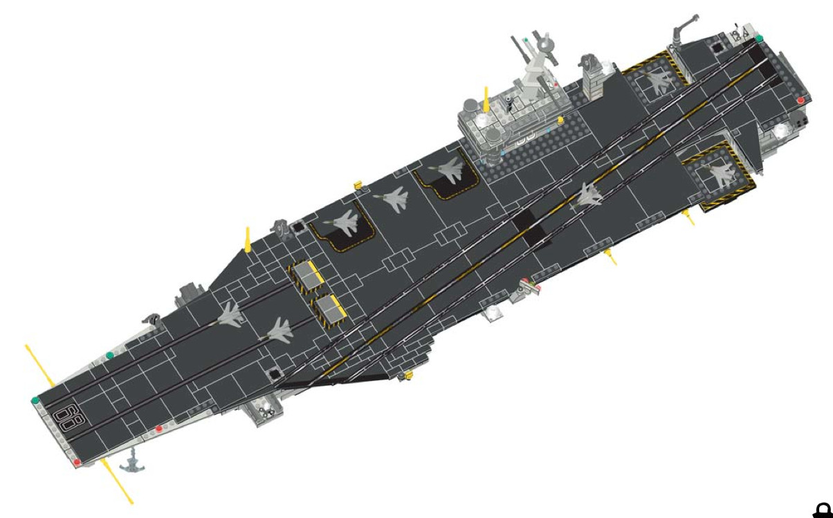 Mega Block Nimitz - Aircraft Carrier Building Bricks World