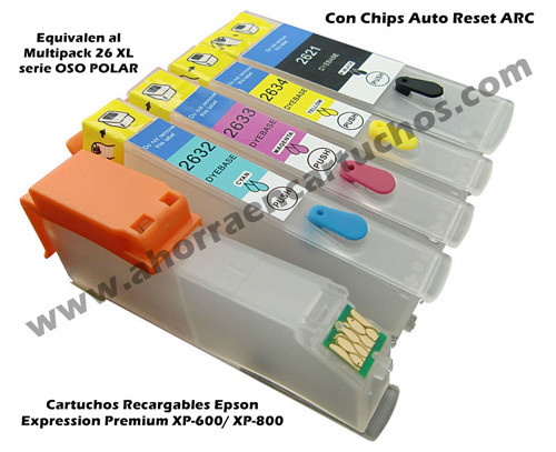 Epson 26 XL Serie OSO POLAR Multipack Recargable - Ahorra en Cartuchos