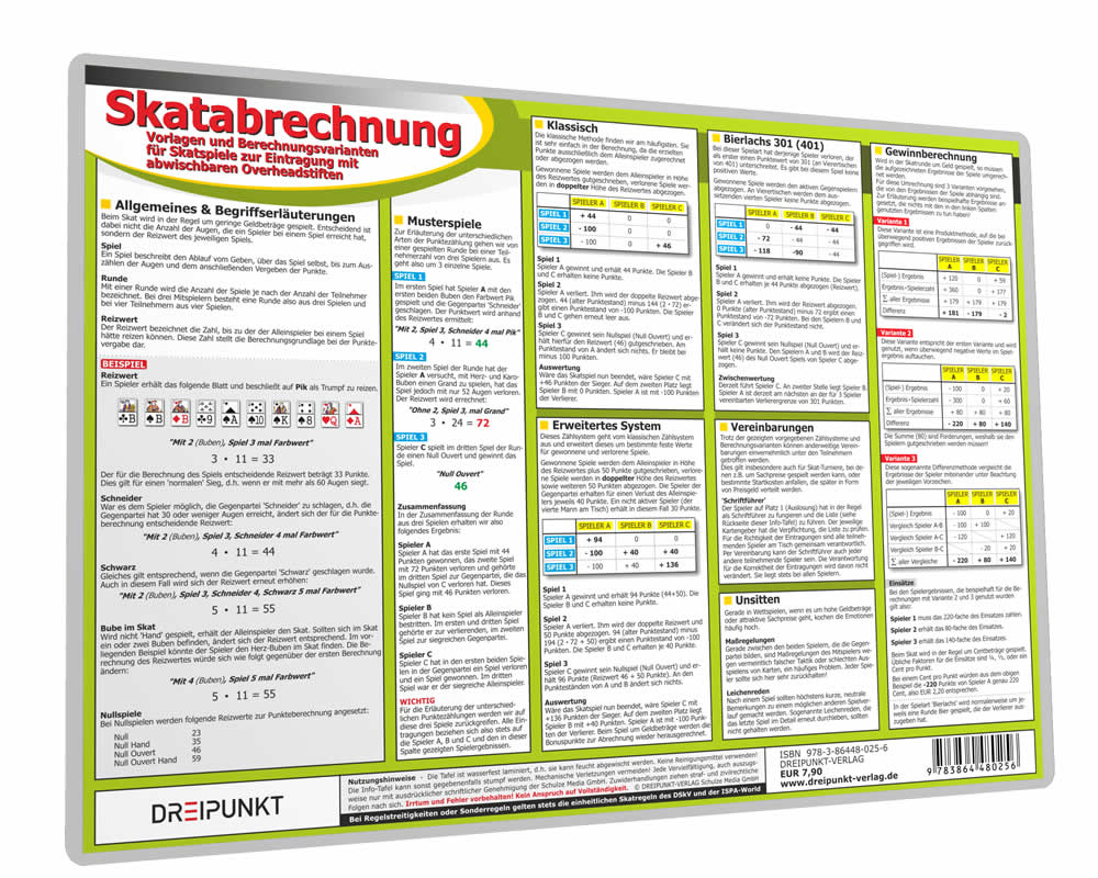 Skat-Abrechnung - DREIPUNKT®
