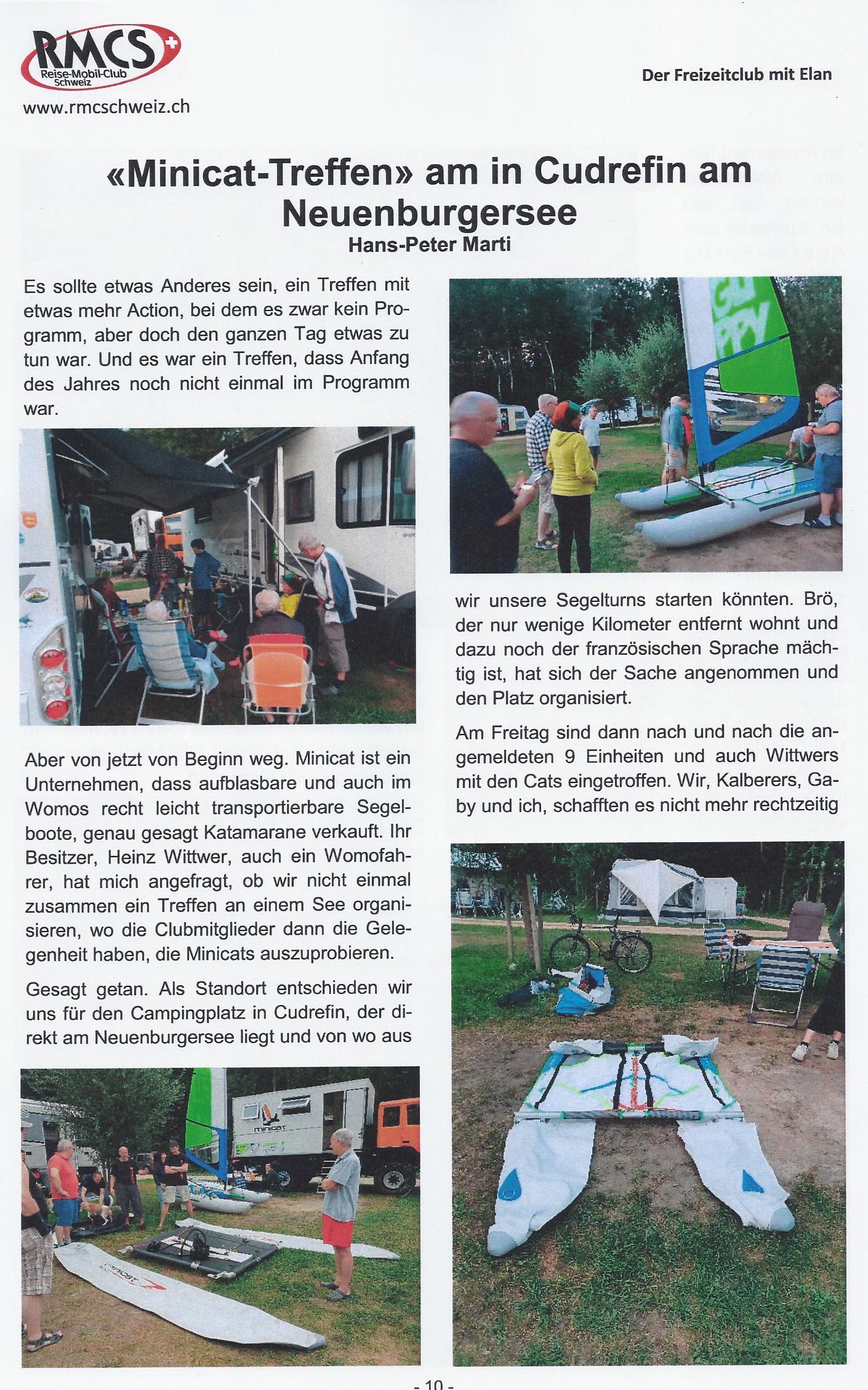 Pressenachrichten - minicat, Swiss-sailing, Minicatamaran,Kayacat ...
