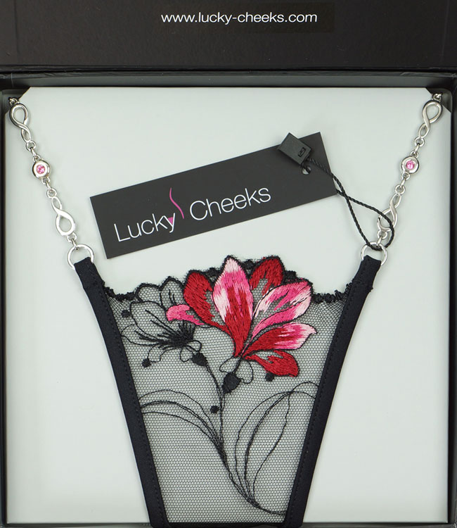 Lucky Cheeks Luxus String Red Flower - luxusstring.de