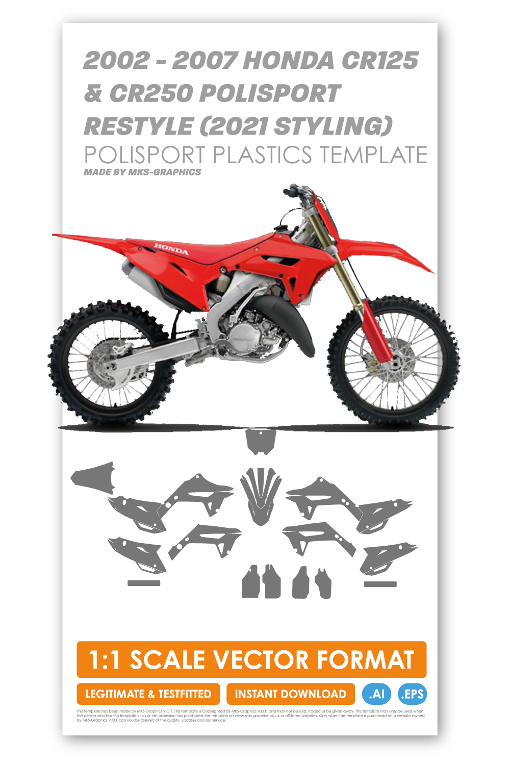 POLISPORT RESTYLE CR125 CR250 2002 - 2007 2022 style template - Legit ...