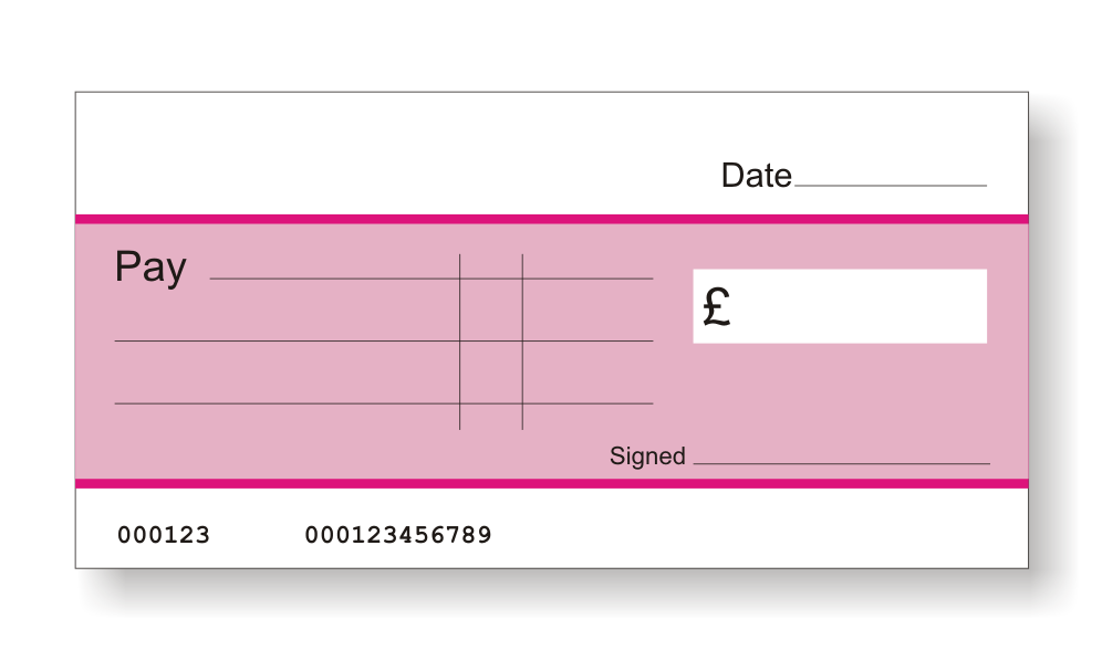 Big Unbranded Coloured Cheques - The Home of Big Presentation Cheques