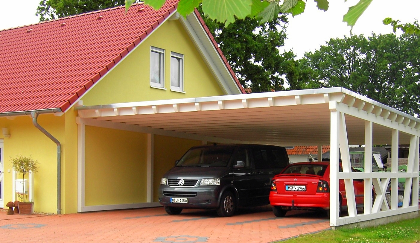 Carport und Garage mit Fachwerk - Premium Carportwerk