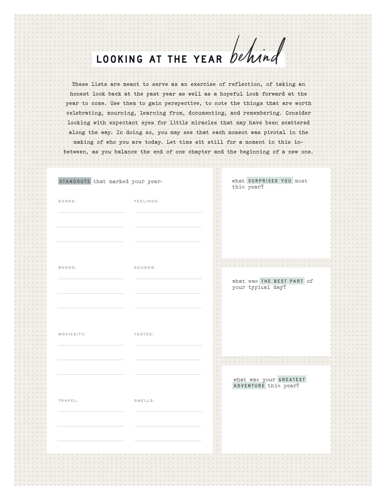 Looking Back and Looking Forward - alairolson