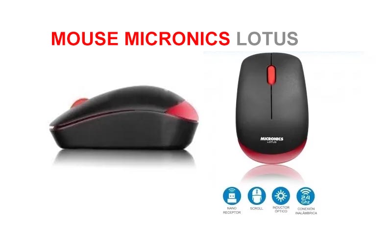 Mouse Micronics Lotus Inalambrico - Innova Meganegocios