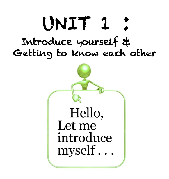 Unit 1 - Introduce yourself & getting to know each other - Site de lmvlm1